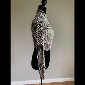 Tops | Rhinestone Crop Top | Poshmark